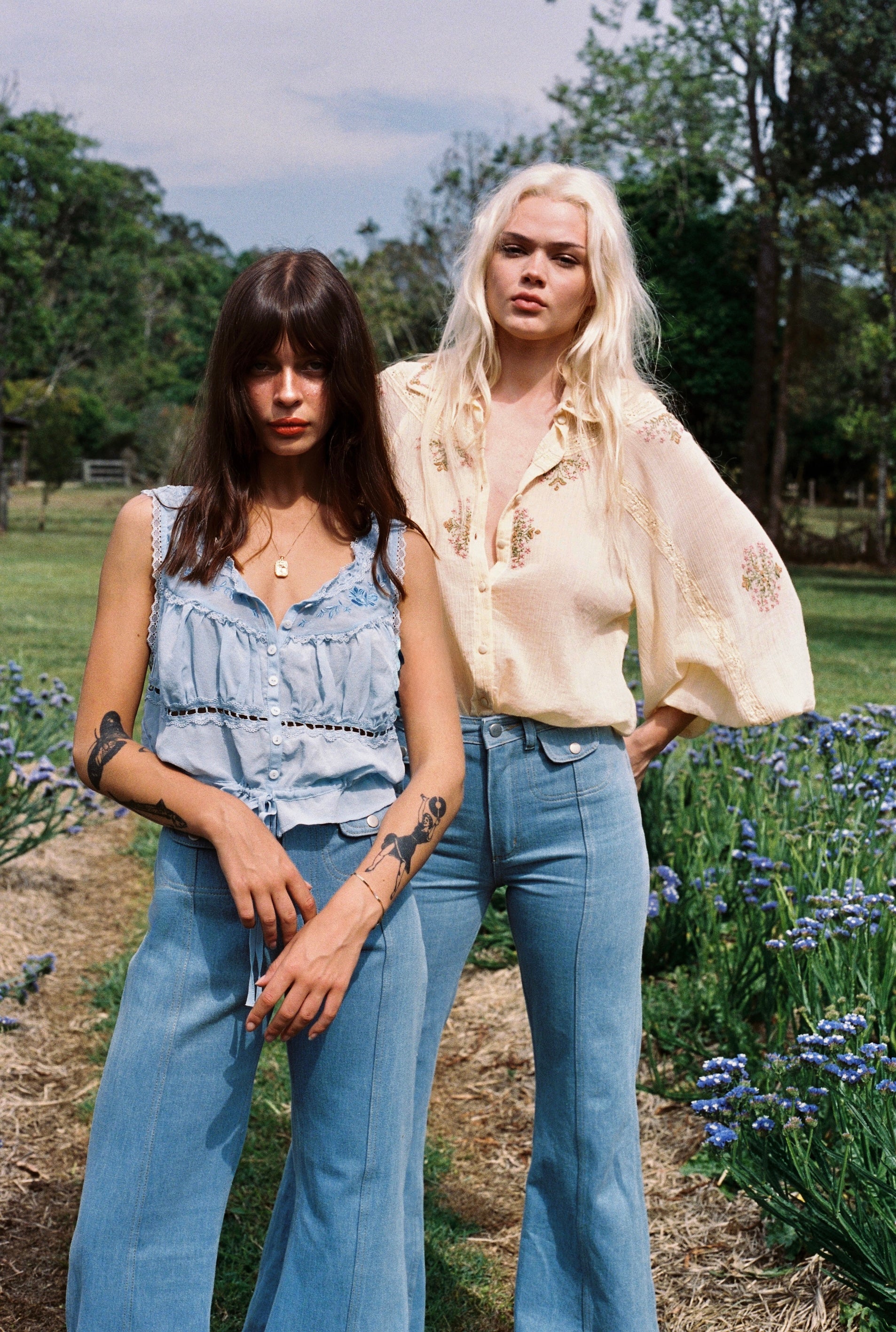 Sweet Nothing Silk Camisole ~ Dusty Blue – Golden Brown The Label